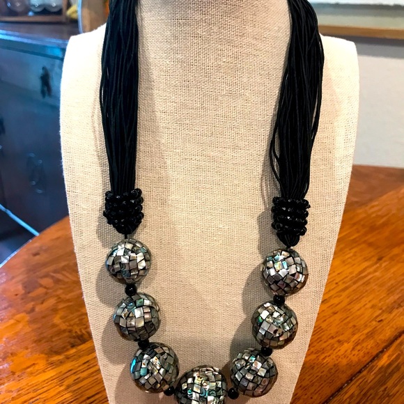 Sajen | Jewelry | Sajen Brand 2 Inch Very Cool Black Necklace With 7 ...